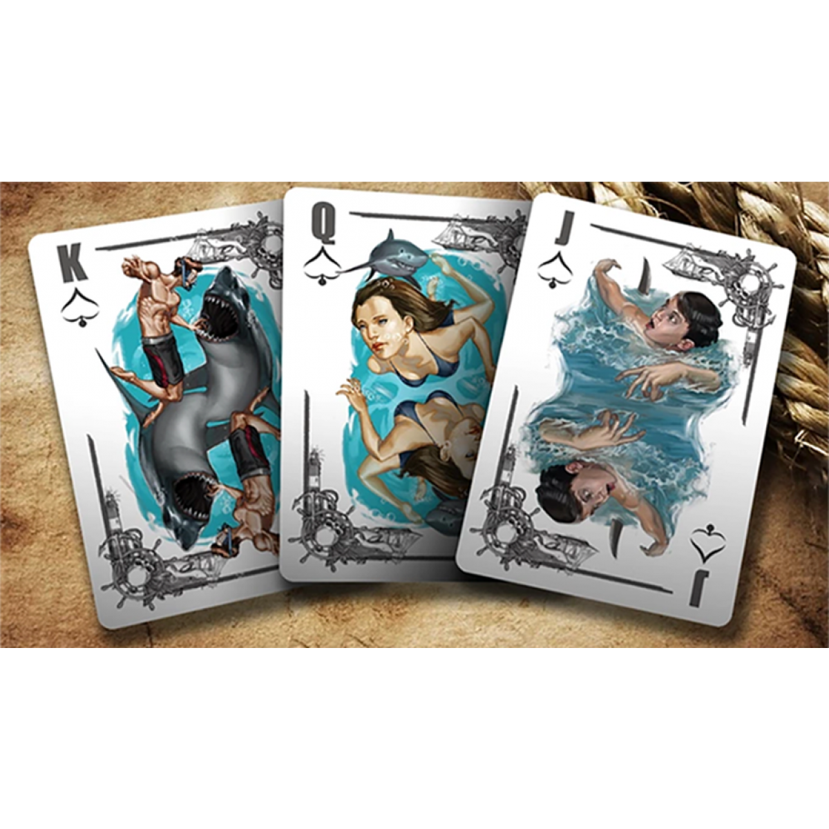 Bicycle 40 Years of Fear Jaws Playing Card Deck by Crooked Kings ...