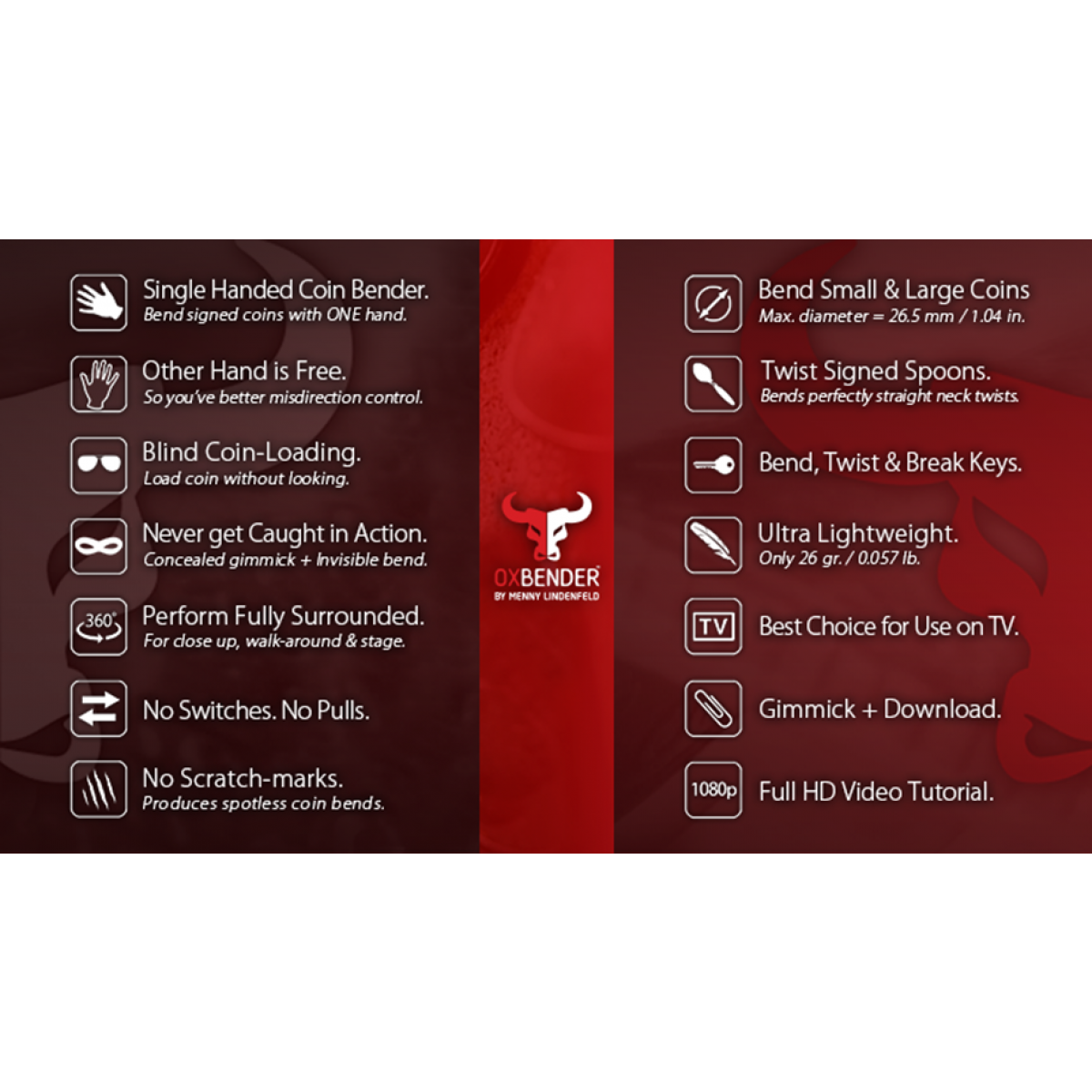 OX Bender by Menny Lindenfeld - Magic Coin Bending Trick | Martinka Magic